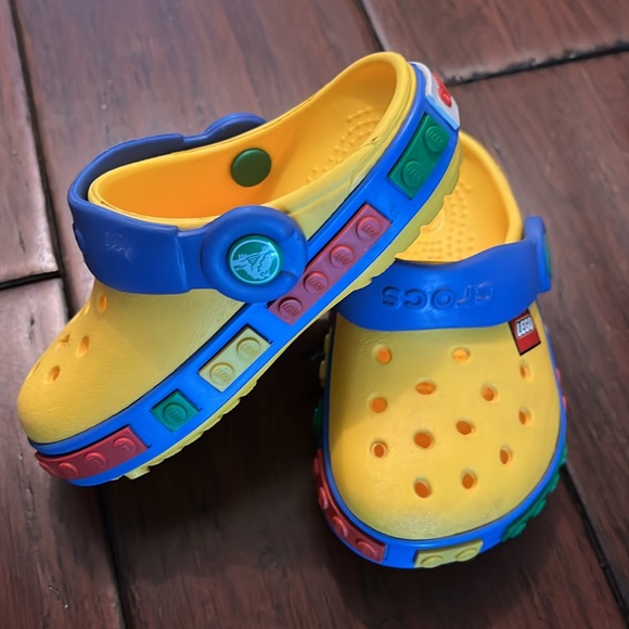 CROCS | Shoes | Crocs Legos Blue Red Yellow Sandals | Poshmark